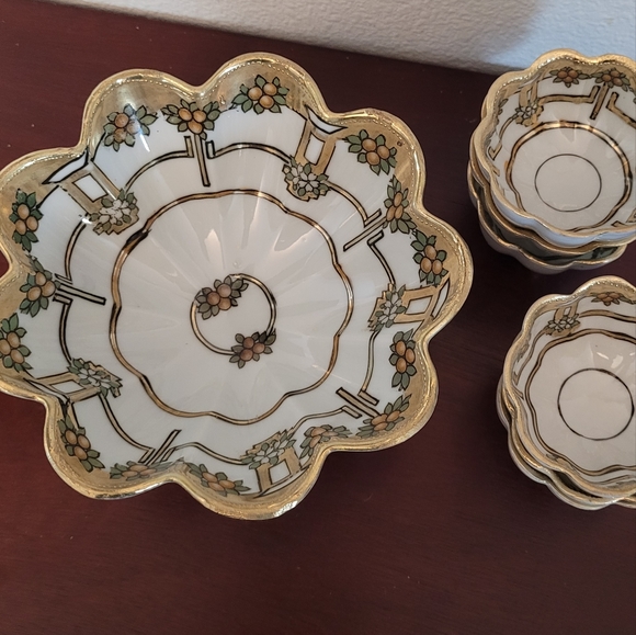 Nippon | Kitchen | Rare Antique 93s 7 Piece Nippon Japanese Floral ...